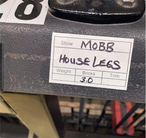 Pro Gaff Flyhouse Rigging Labels, 320/roll